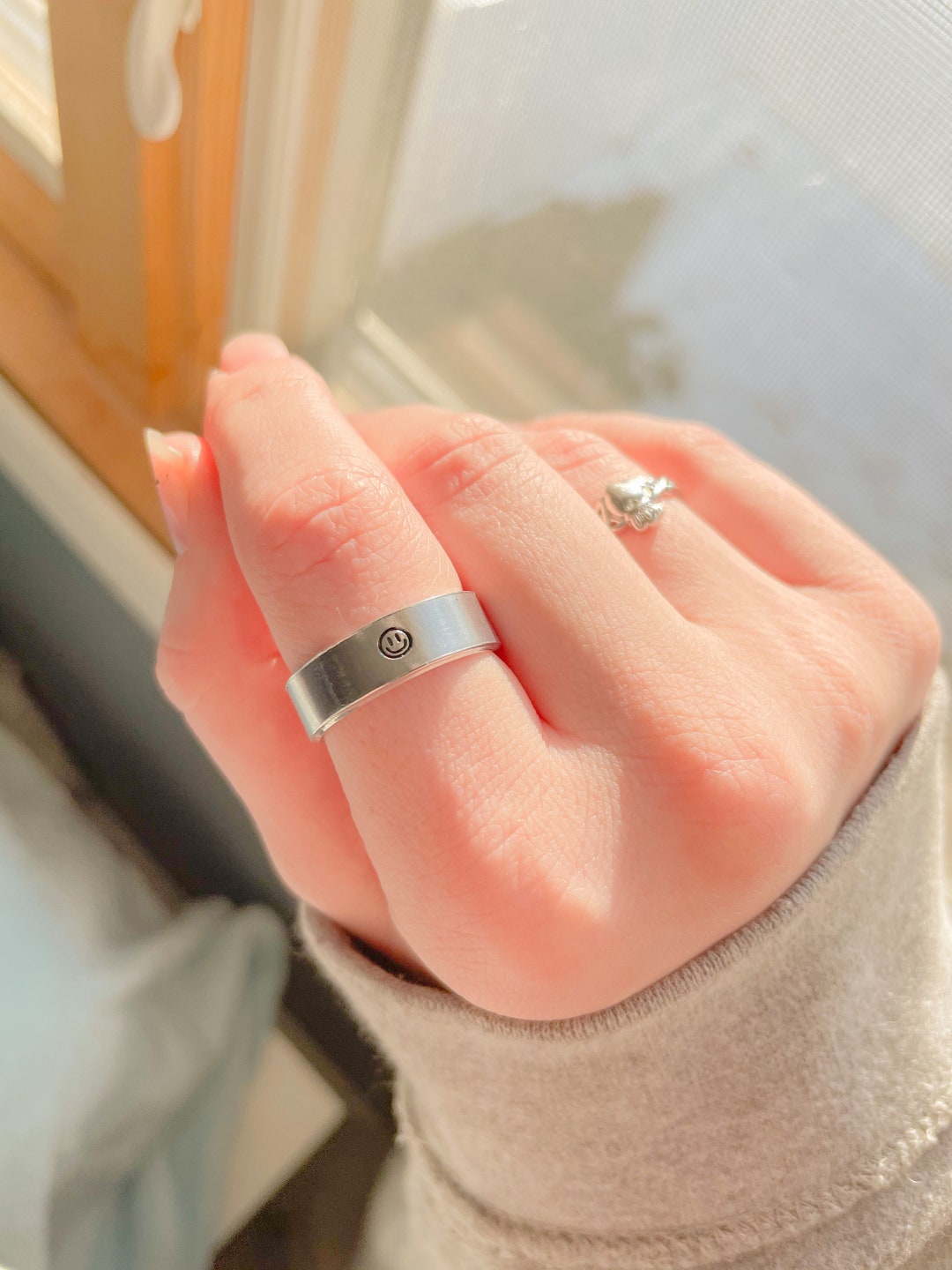 Smiley Face Ring - Etsy