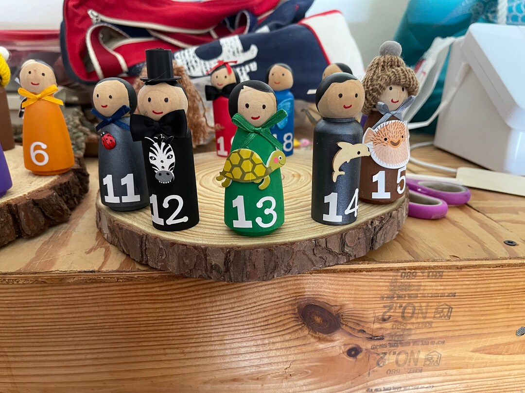 Number Animal Peg Dolls - Etsy
