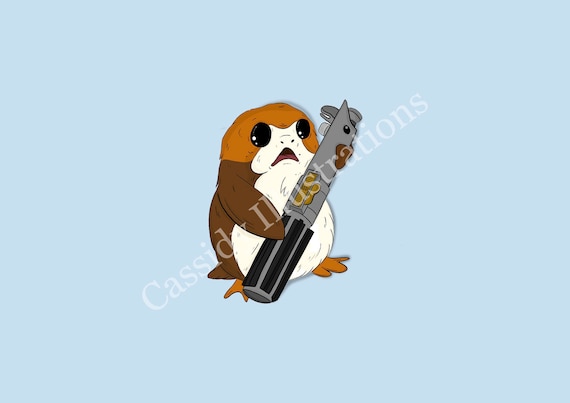 Star Wars Disney Porg Sticker Star Wars Sticker Disney - Etsy