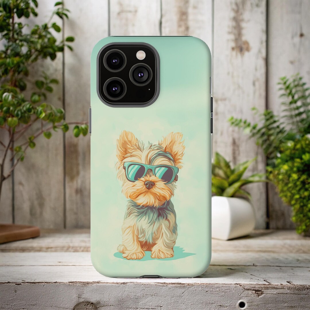 Yorkshire Terrier With Sunglasses Tough Phone Case - Dog Lover Gift ...