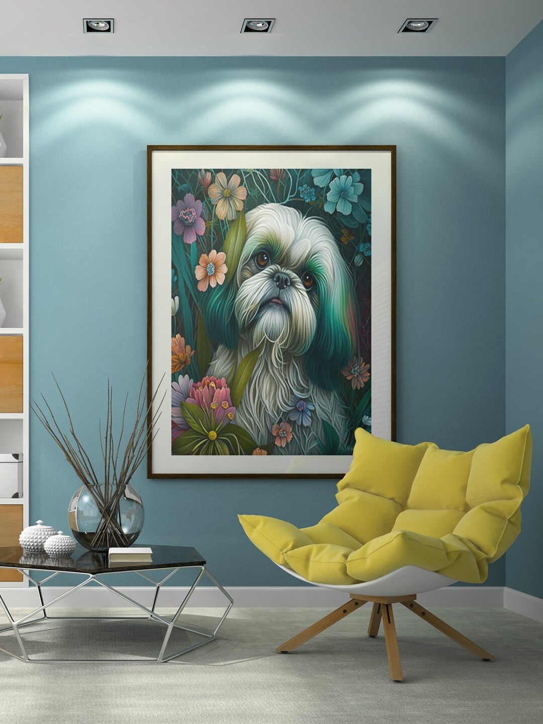 Shih Tzu, Shih Tzu Print, Downloadable Print, Printable, Abstract Art ...