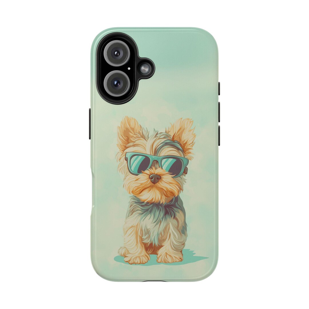 Yorkie With Sunglasses Tough Phone Case - Dog Lover Gift, Yorkie Phone ...
