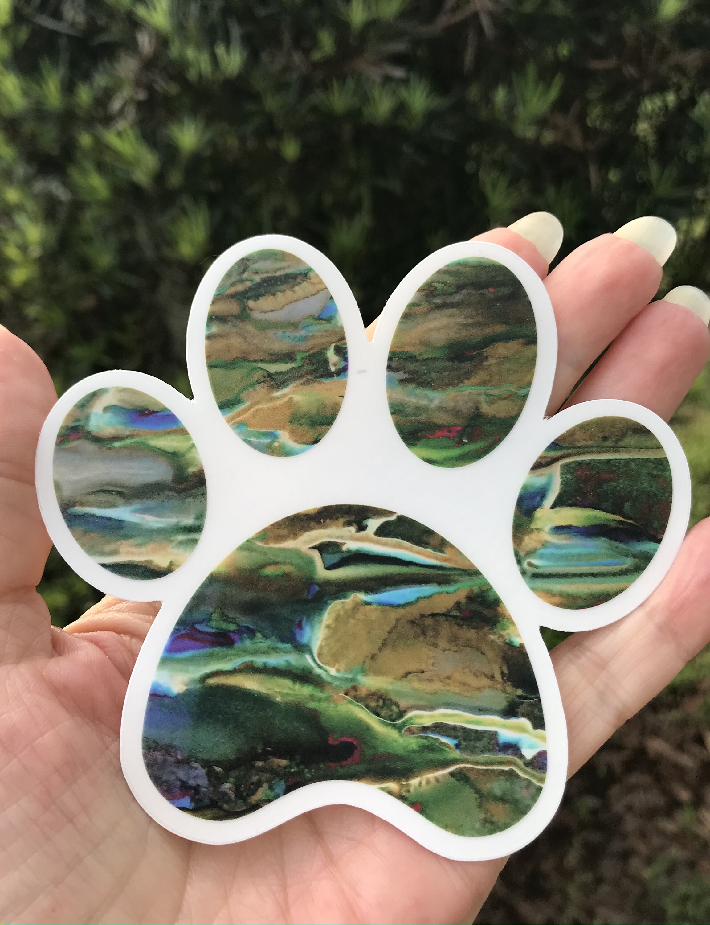 Paw Print, Vinyl Sticker, Clear Paw Print Sticker, Paw Print, Dog Paw ...
