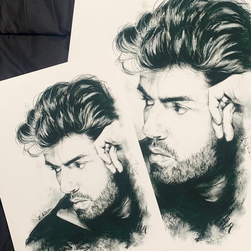 Limited Print of My Pastel Drawing of George Michael - Etsy