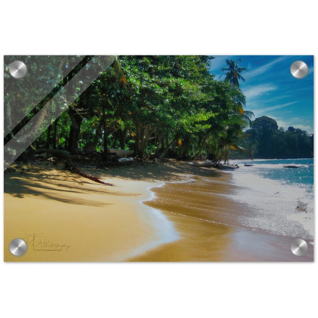 Acrylic Print Amazing Costa Rica Beach Scene From Punta Uva, Photo Art ...