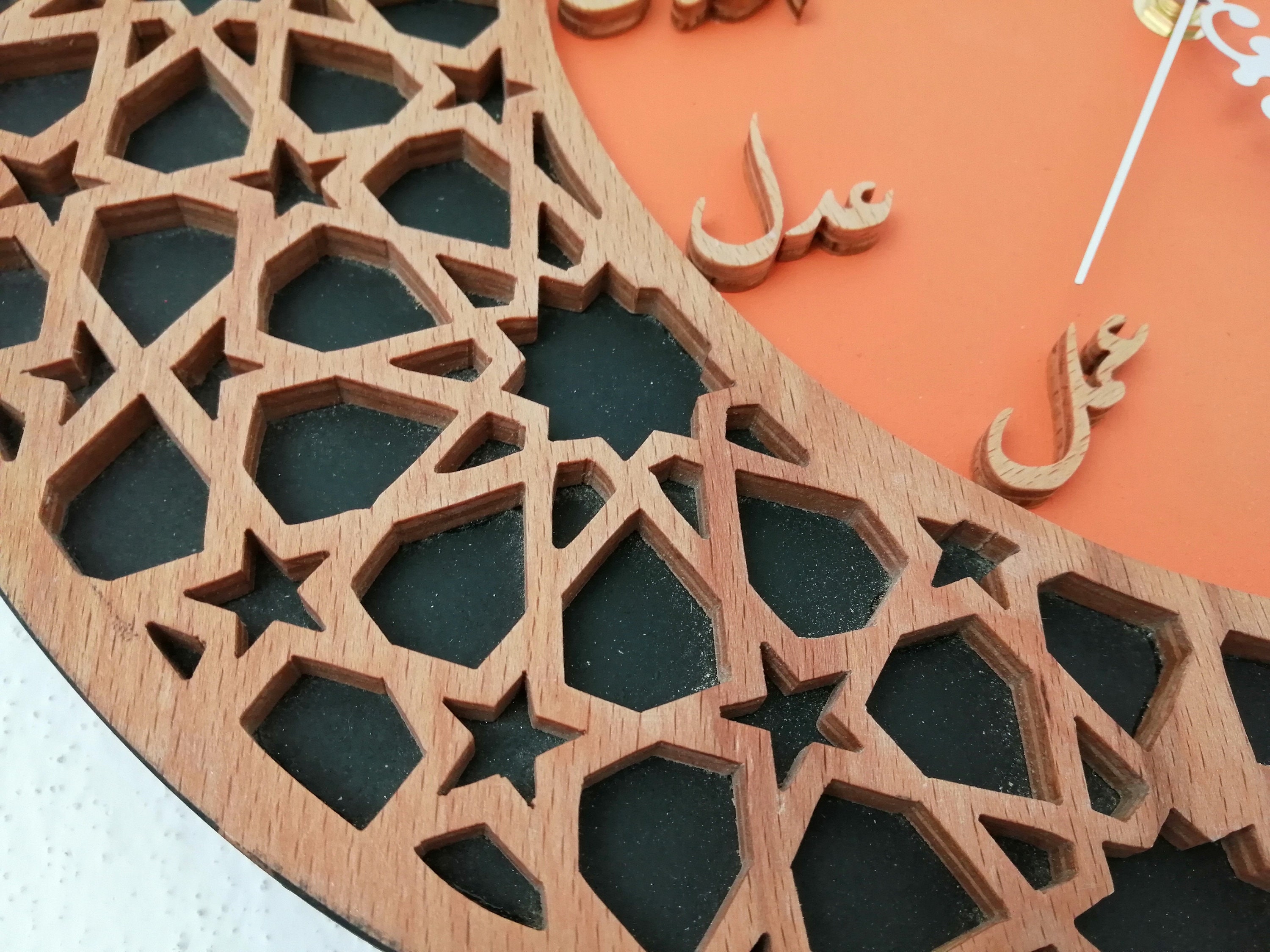 Handmade Wooden Wall Clock Islamic Decorative Ottoman Clock | Etsy