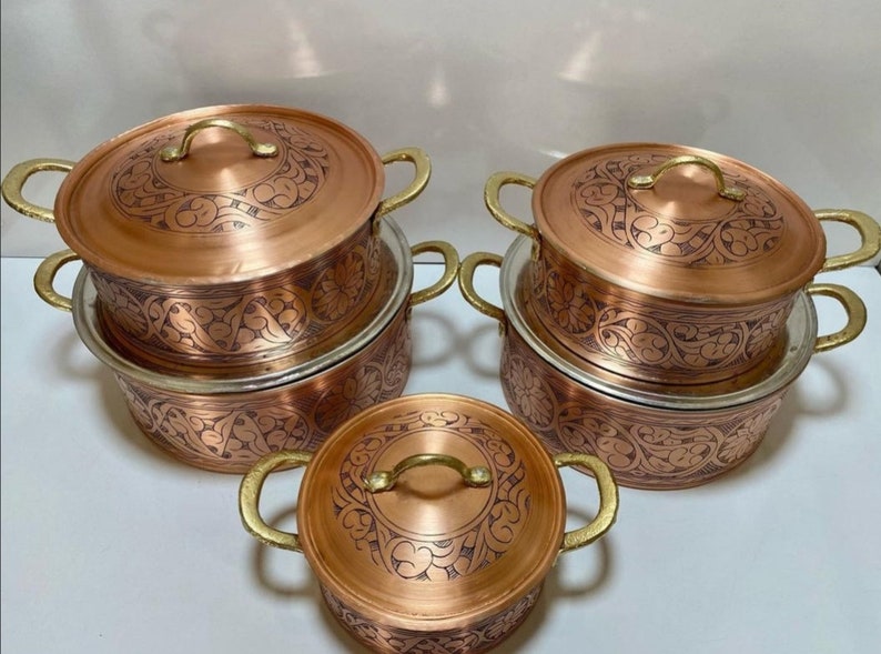 Handmade Carved Engraved Copper Pots - Etsy