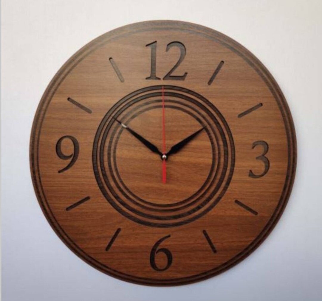 Special Design Wooden Clock, Art Wall Clock, Walnut Wood Clock, Maple ...