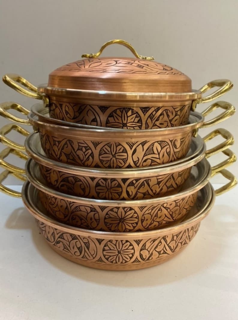 Hand Carved Copper Potshandmade Copper Roasting Potsthick - Etsy