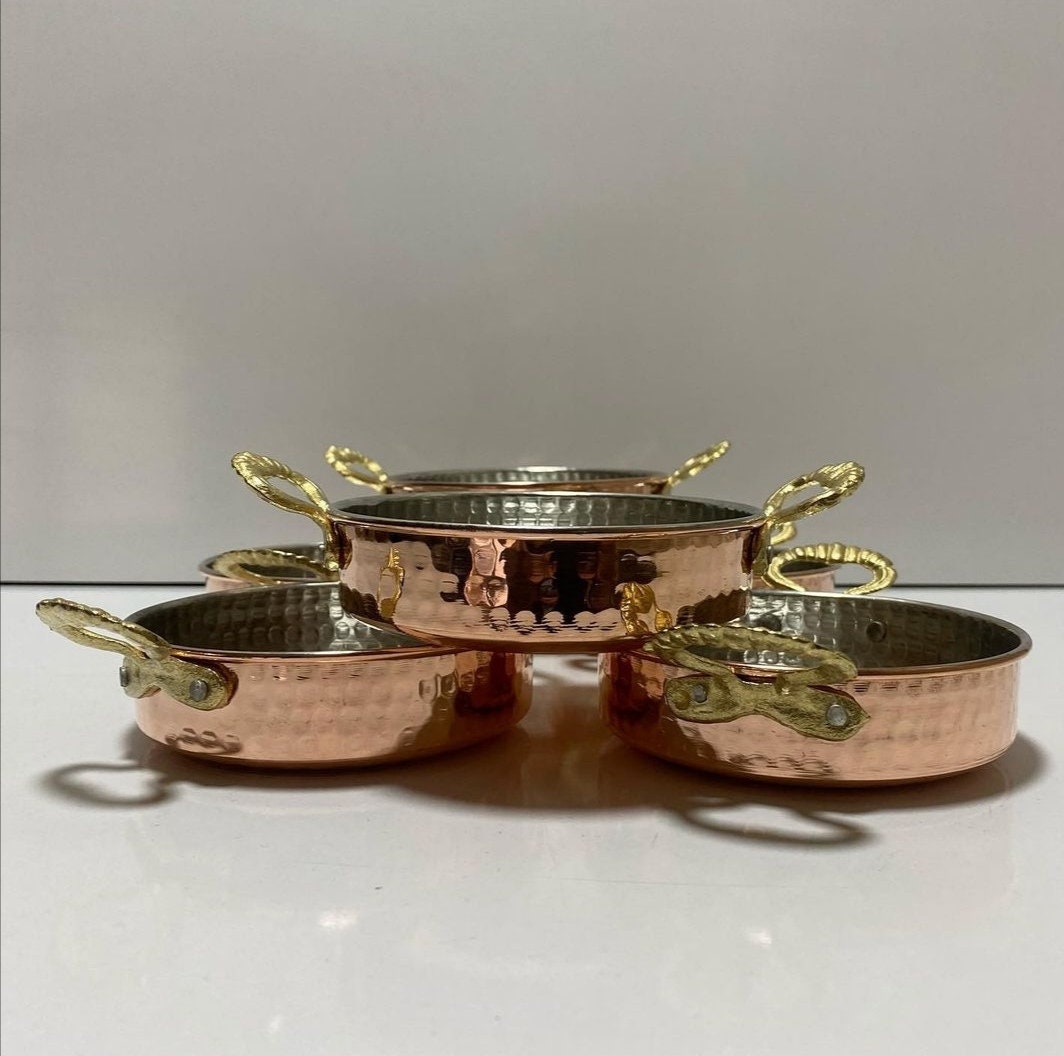 Breakfast Pan Set Mini Copper Pan Set Omelette Pan Set - Etsy