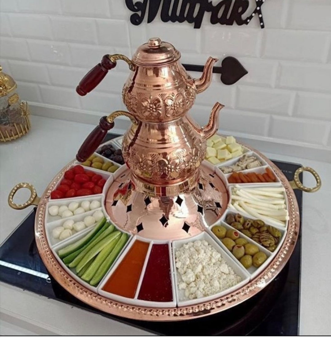 Copper Breakfast Set,turkish Ceramic Bowl Set,appetizer Set,handmade ...