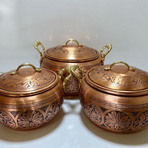 Handmade Carved Engraved Copper Pots - Etsy