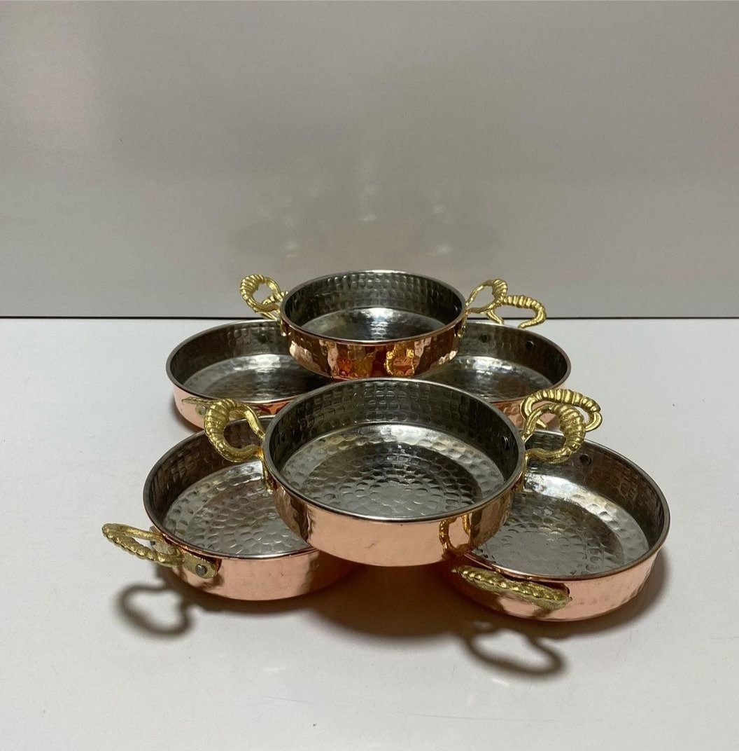 Breakfast Pan Set Mini Copper Pan Set Omelette Pan Set - Etsy