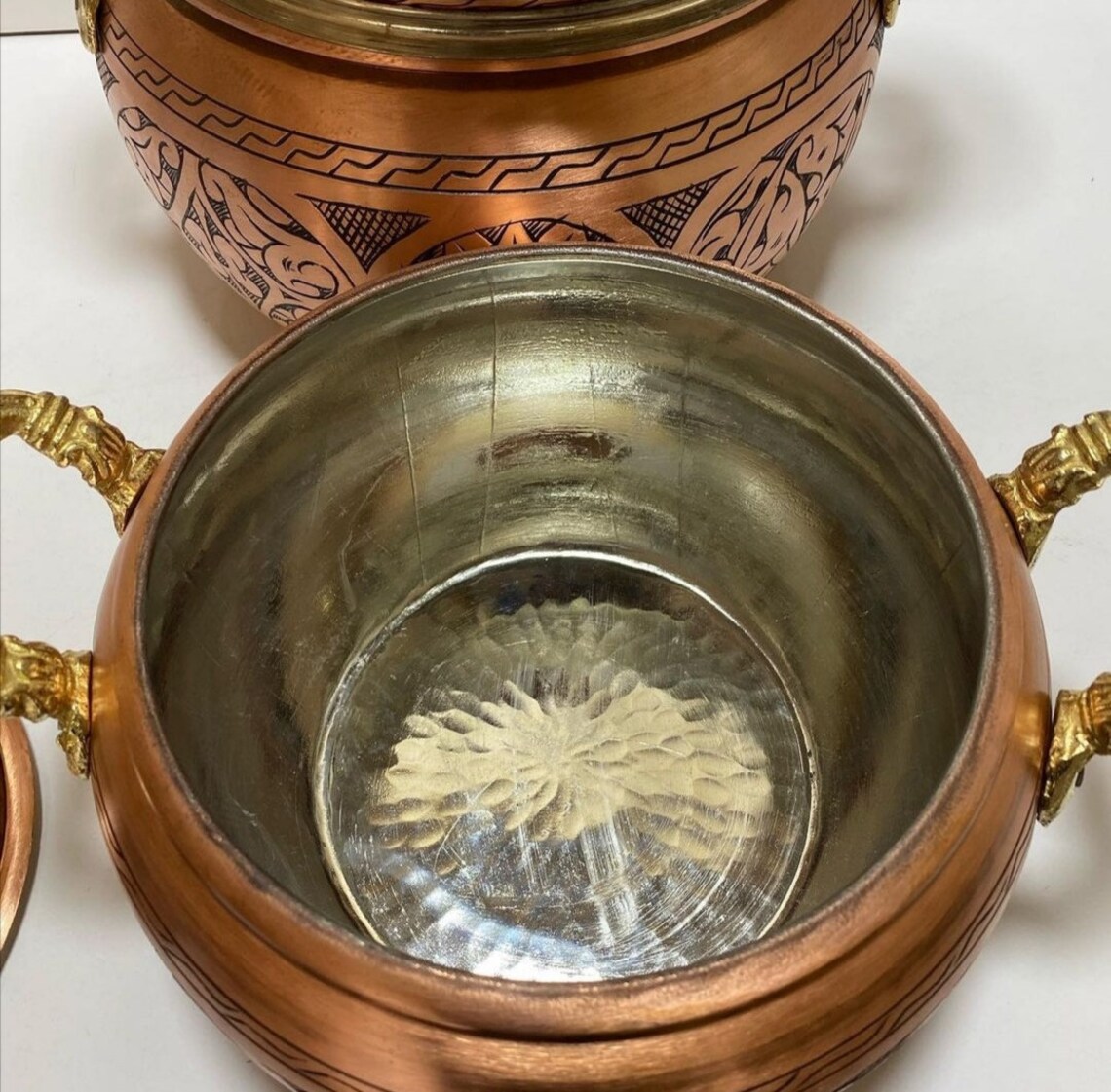 Hand Carved Engraved Casserole Pots Gorgeous Cookware | Etsy