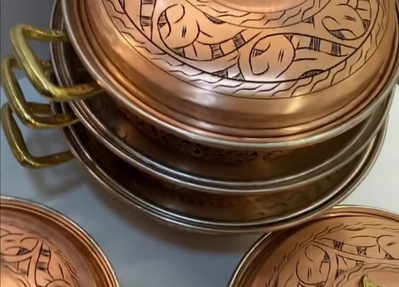 Hand Carved Copper Pots,handmade Copper Roasting Pots,thick Copper Pots ...