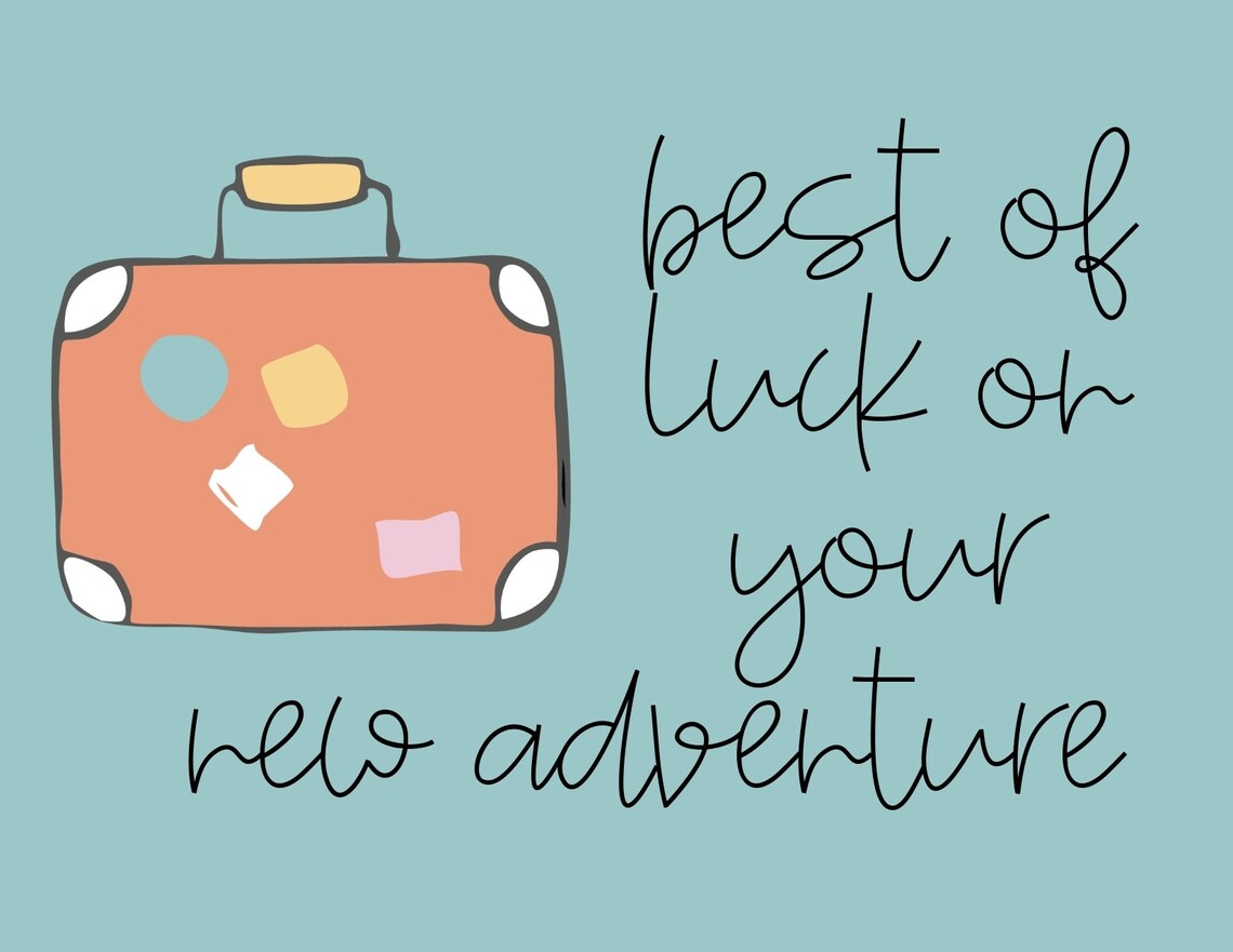 Good Luck New Adventure Greeting Card Blank Inside - Etsy España