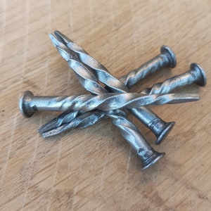 Hand Forged Medieval Iron Nails,handmade Twisted Decorative Hobnails ...