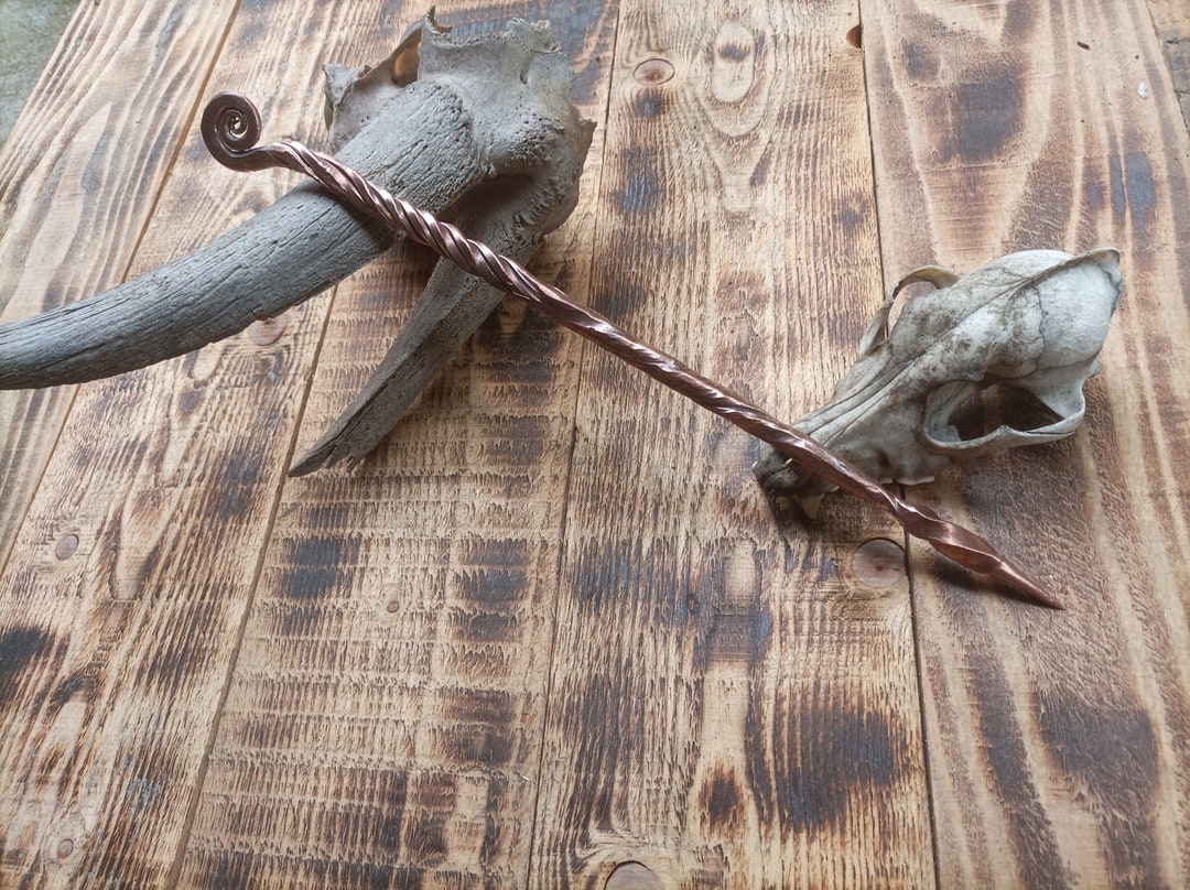 Hand Forged Copper Wand, Pure Hand Made Copper Magic Rod, Copper ...