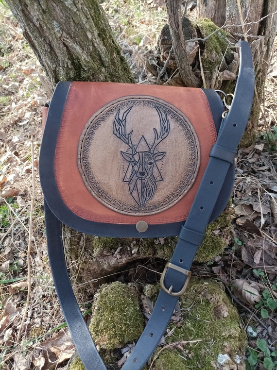 Handmade Polygon Buck Bag Hand Sewn Stylised Deer Bag - Etsy