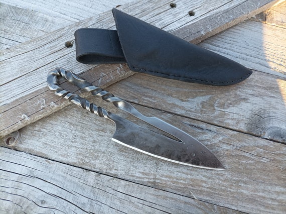 Retrofuturistic Hand Forged Knife Custom Hand Forged Knife | Etsy