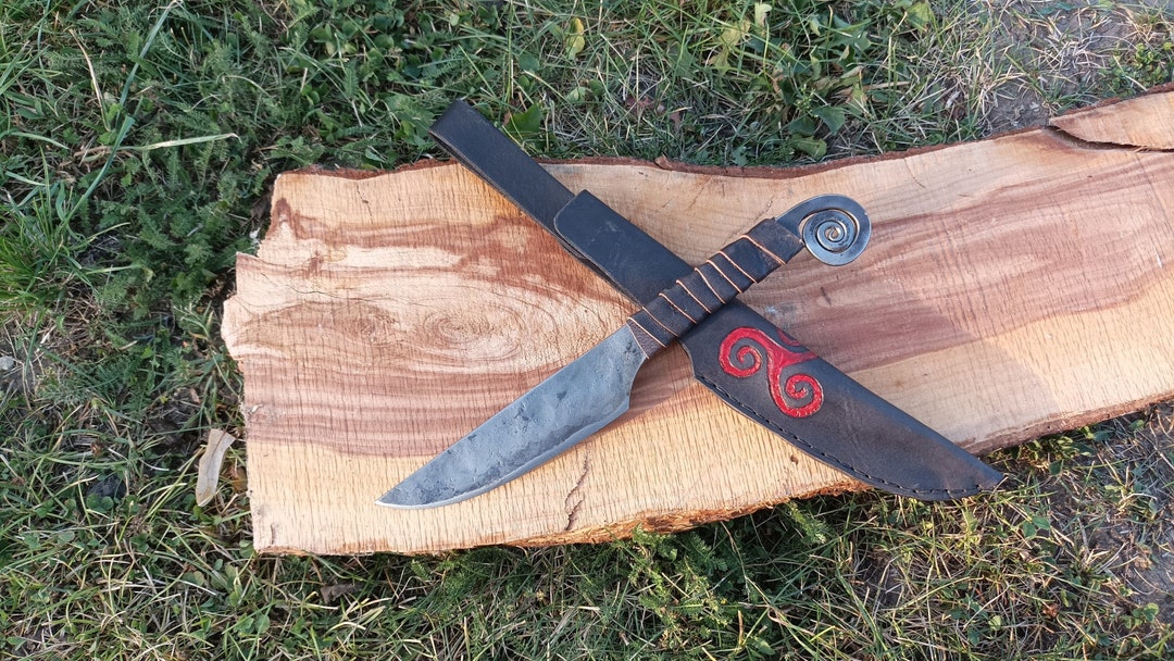 Hand Forged Celtic Knife, Iron Age Knife,european Celtic Rat Tail Knife ...