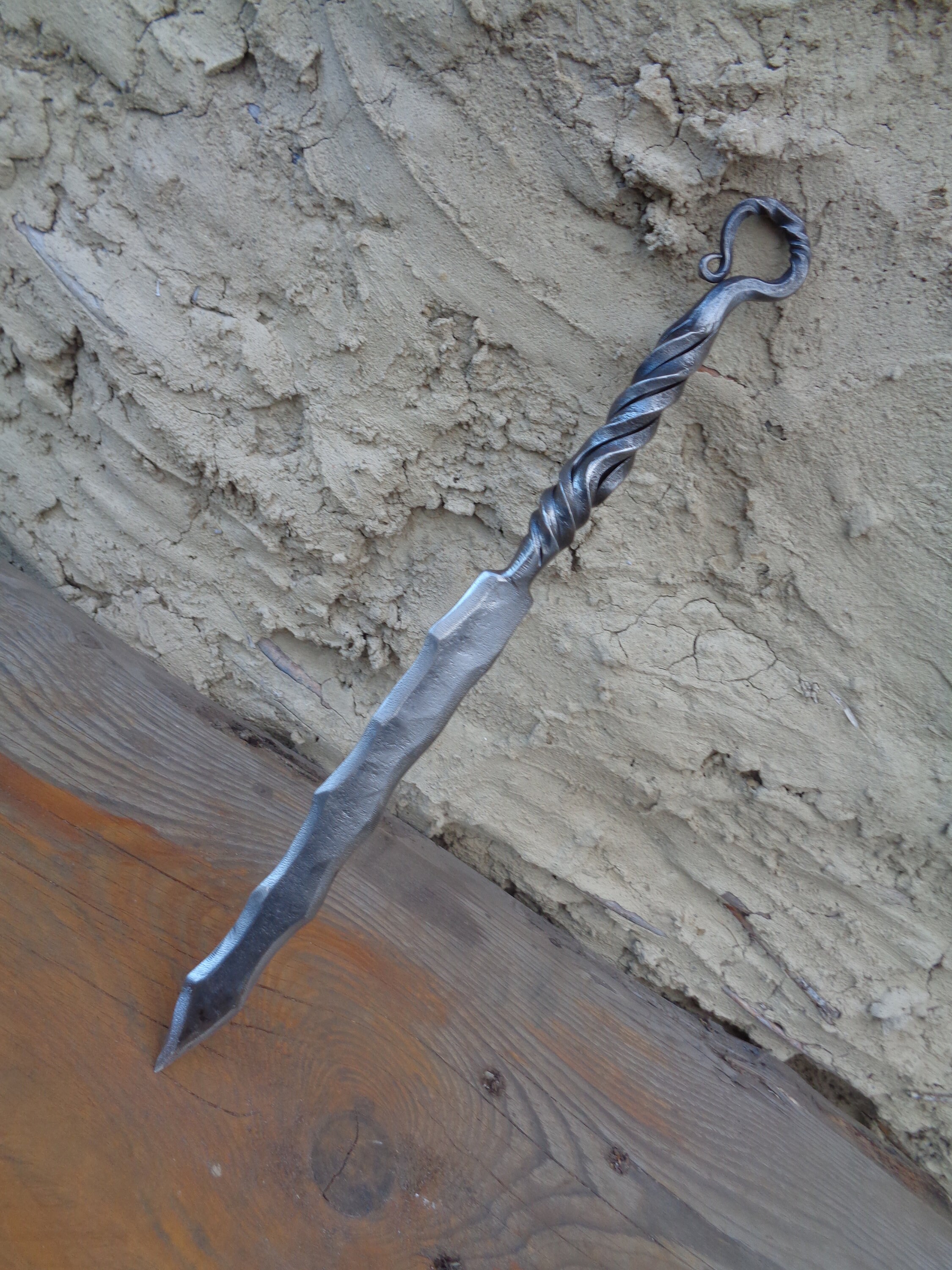 Hand Forged Letter Opener Letter Opener With Wooden Base - Etsy