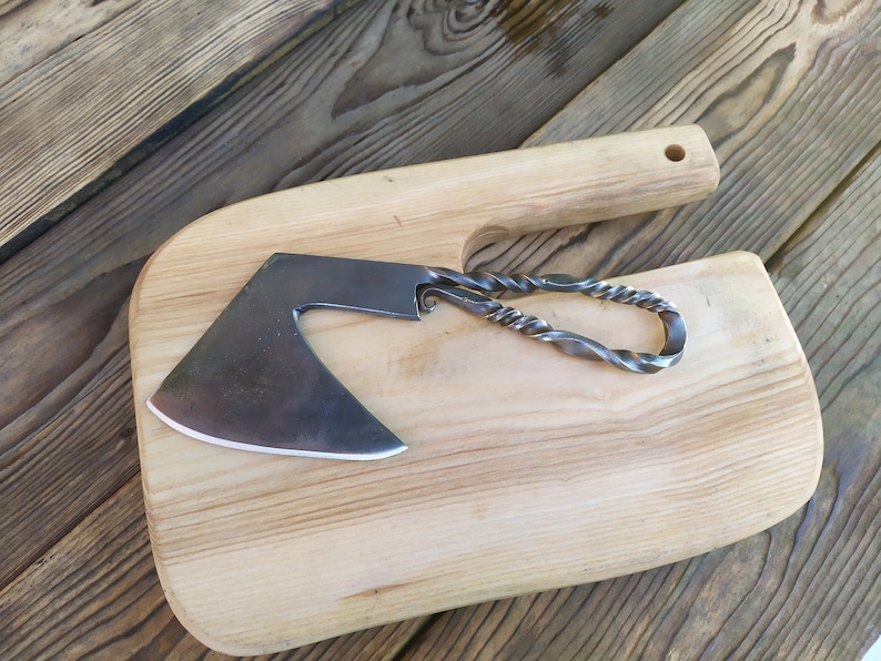 Hand Forged Rustic Herb Chopper and Board Herb Chopping Set - Etsy