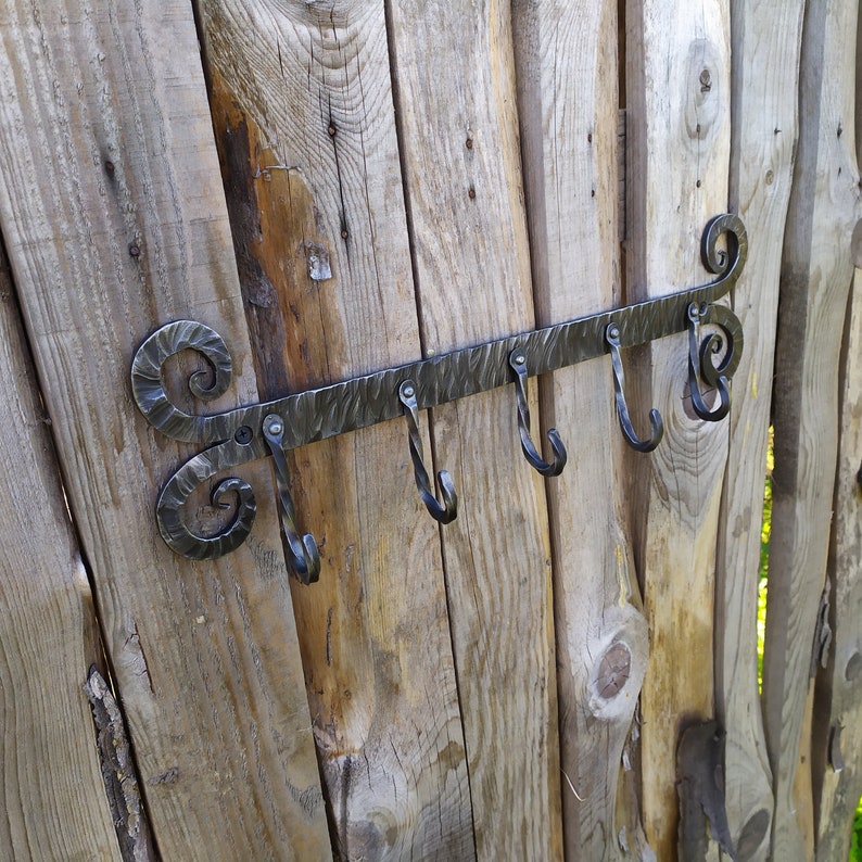 Hand Forged Hanging Rack Rustic Hand Forged Ram-shaped - Etsy