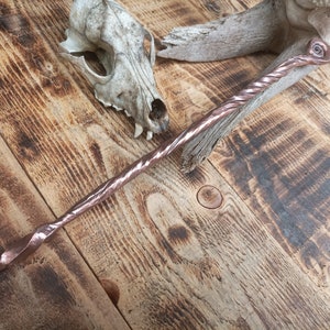 Hand Forged Copper Wand, Pure Hand Made Copper Magic Rod, Copper ...