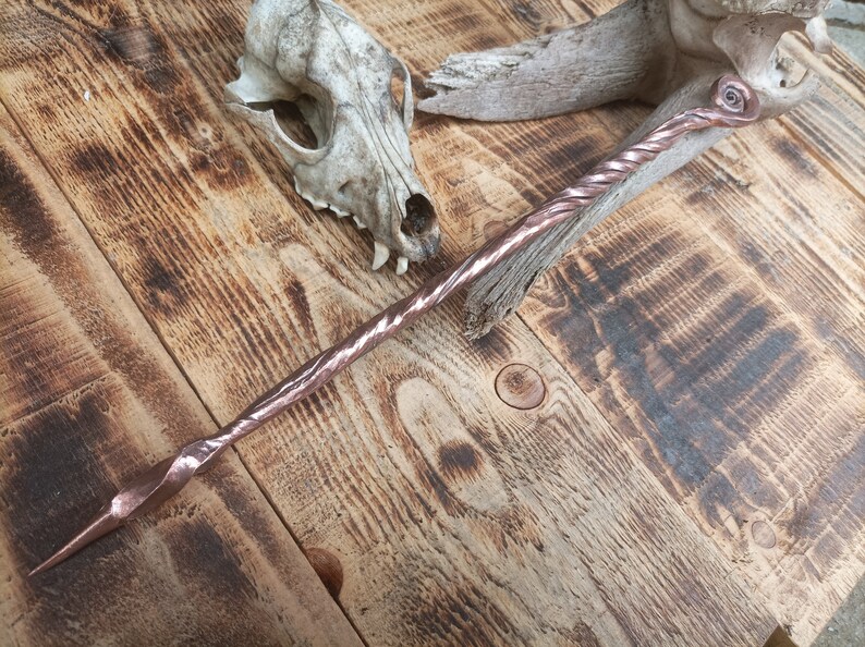 Hand Forged Copper Wand Pure Hand Made Copper Magic Rod - Etsy