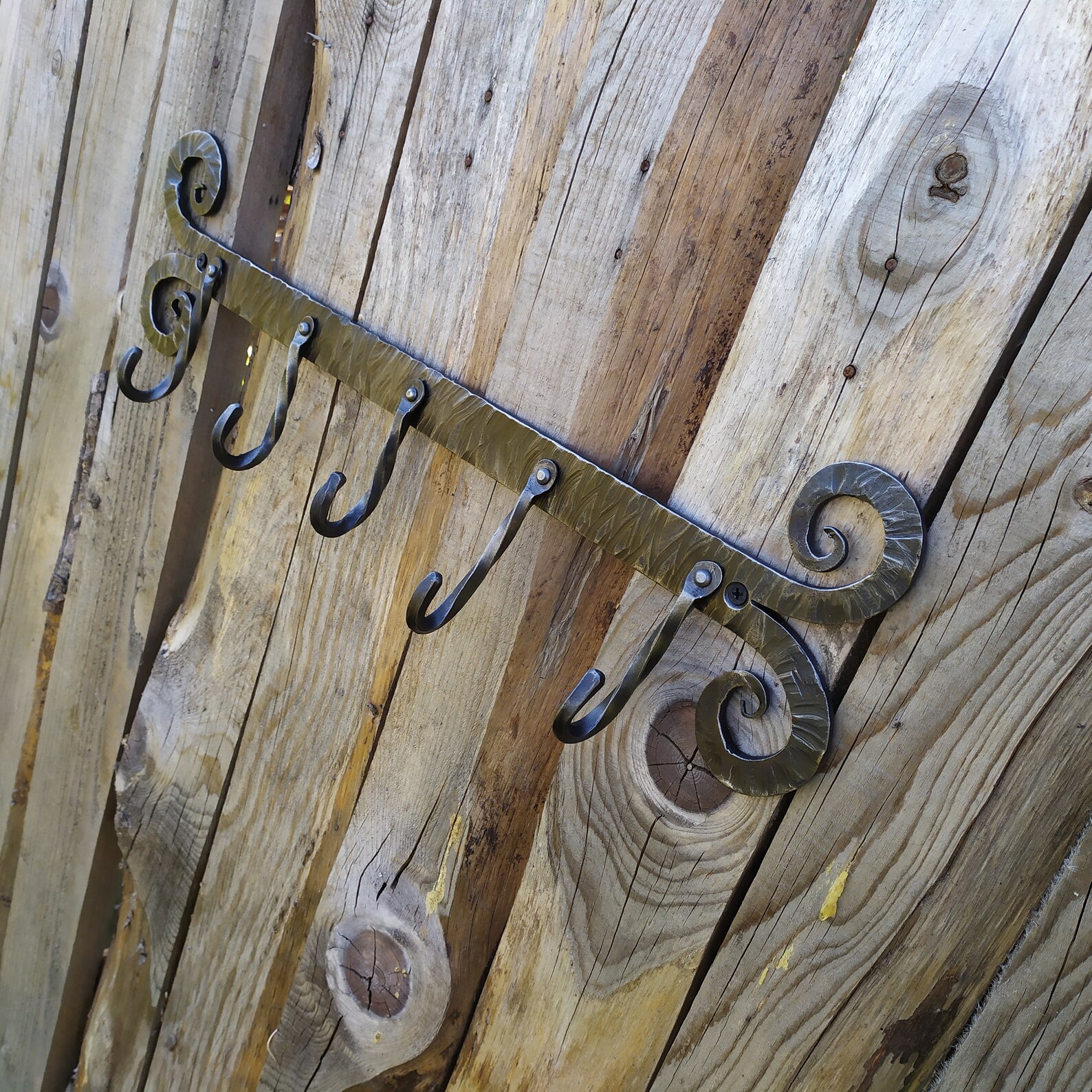 Hand Forged Hanging Rack Rustic Hand Forged Ram-shaped - Etsy