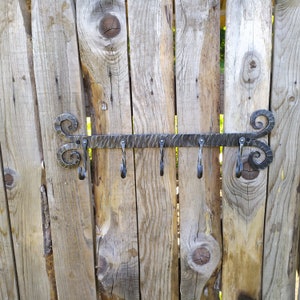 Hand Forged Hanging Rack, Rustic Hand Forged Ram-shaped Hanger, Iron ...