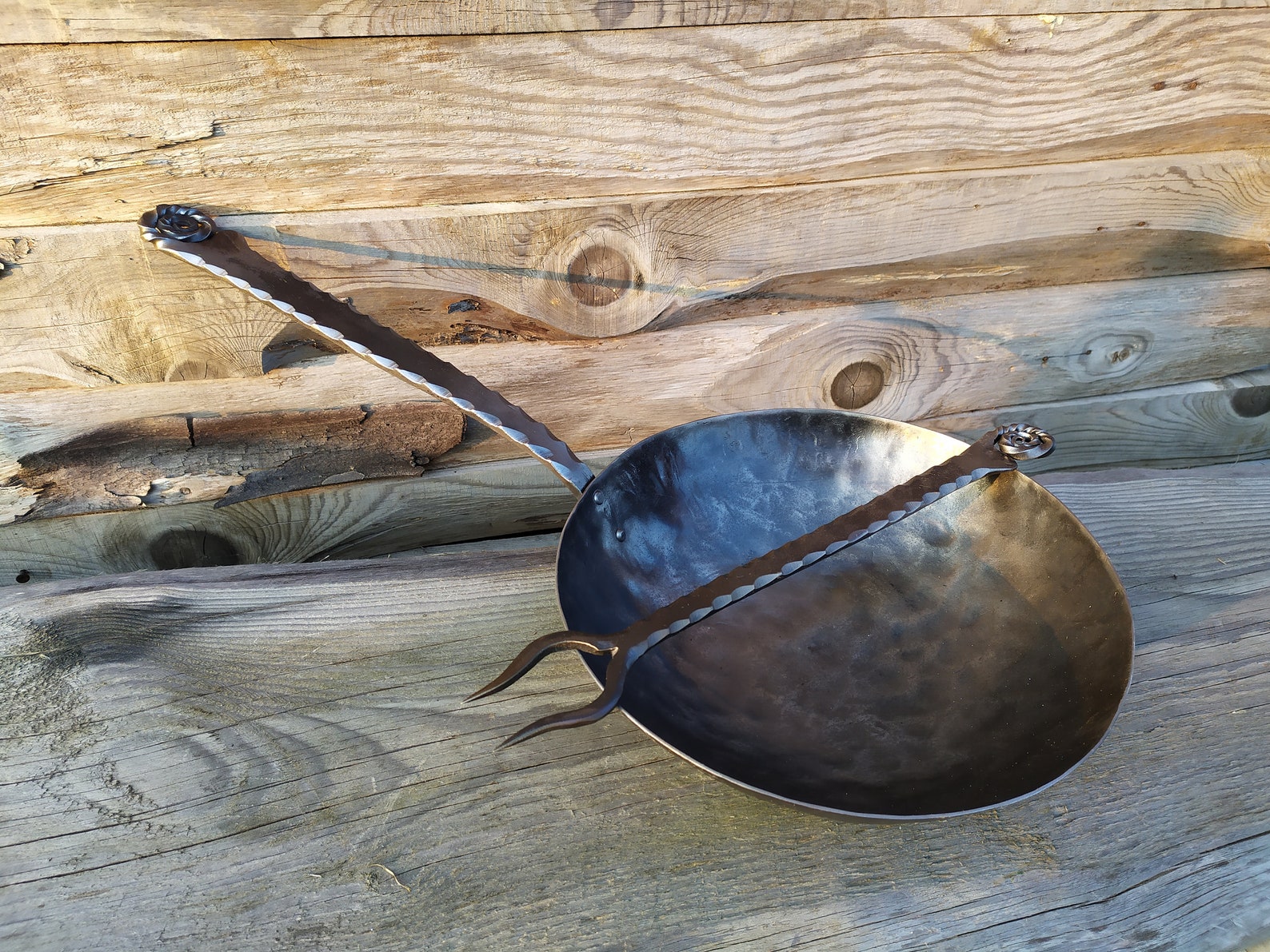Hand Forged Wok Set Large Handmade Wok Pan Hand Forged | Etsy