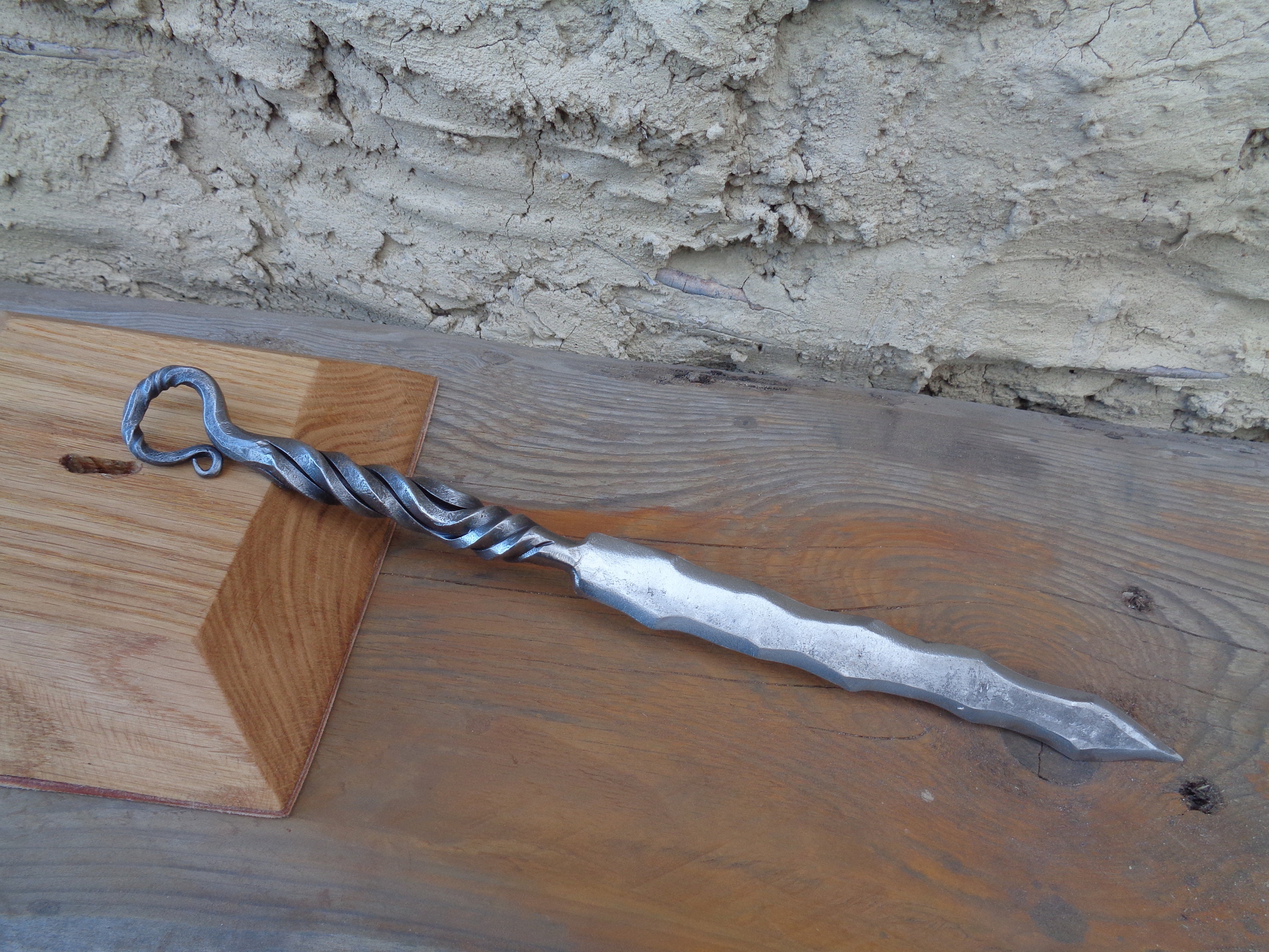 Hand Forged Letter Opener Letter Opener With Wooden Base - Etsy