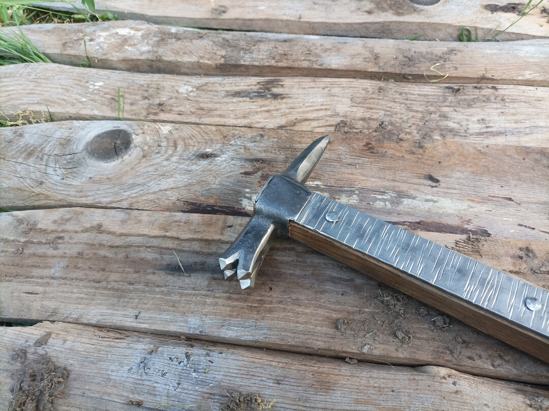 Hand Forged War Hammer, Full Bracketed War Hammer, Handmade Warhammer ...