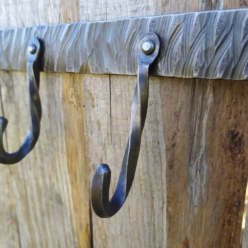 Hand Forged Hanging Rack Rustic Hand Forged Ram-shaped - Etsy