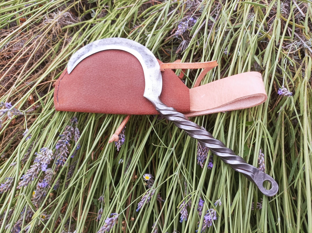 Hand Forged Witches' Sickle, Handmade Herb Harvesting Sickle, Hand ...