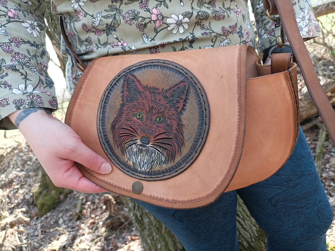 Handmade Fox Bag, Hand Sewn Decorated Hand Bag, Crossbody Fox Bag ...