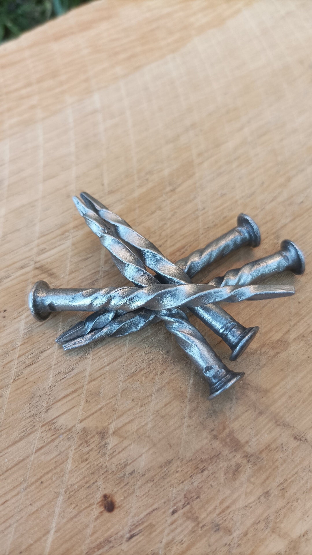 Hand Forged Medieval Iron Nails,handmade Twisted Decorative Hobnails ...