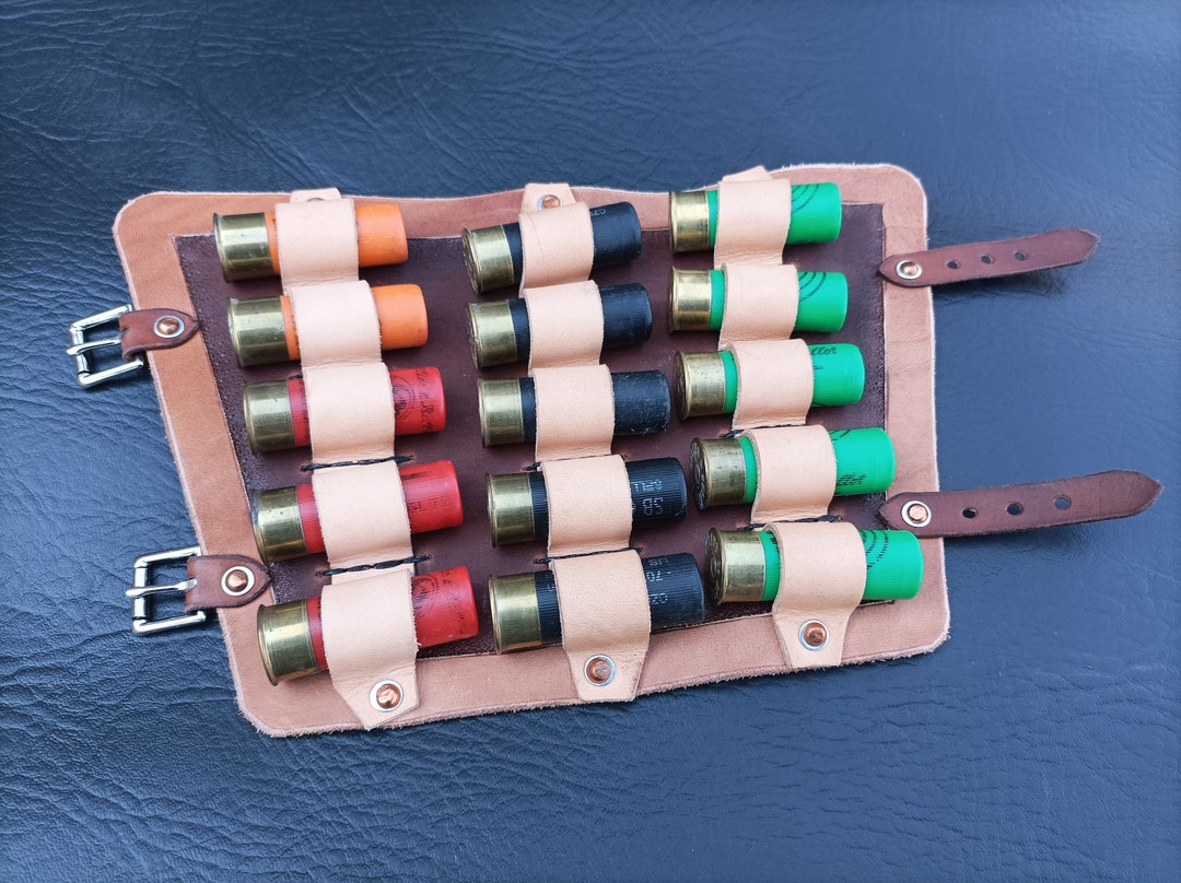 Shotgun Shell Bracer, Ammo Bracer, Handmade Leather Shotshell Arm ...