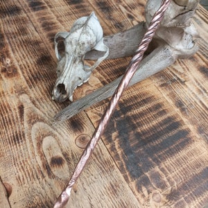 Hand Forged Copper Wand, Pure Hand Made Copper Magic Rod, Copper ...