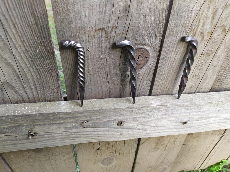 Decorative Twisted Spike Coat Hanging Spike Rustic Barn | Etsy