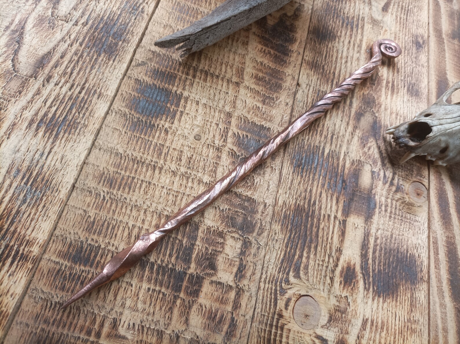 Hand Forged Copper Wand Pure Hand Made Copper Magic Rod - Etsy
