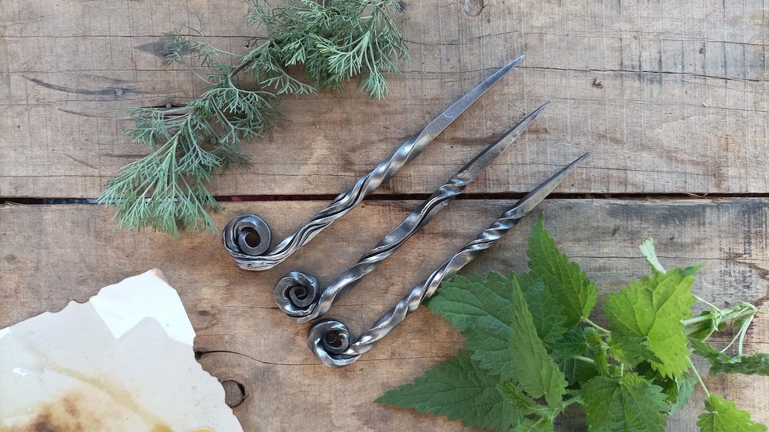 Hand-forged Iron Hex Nail,uncommon Candle Scribe,blacksmith Made ...