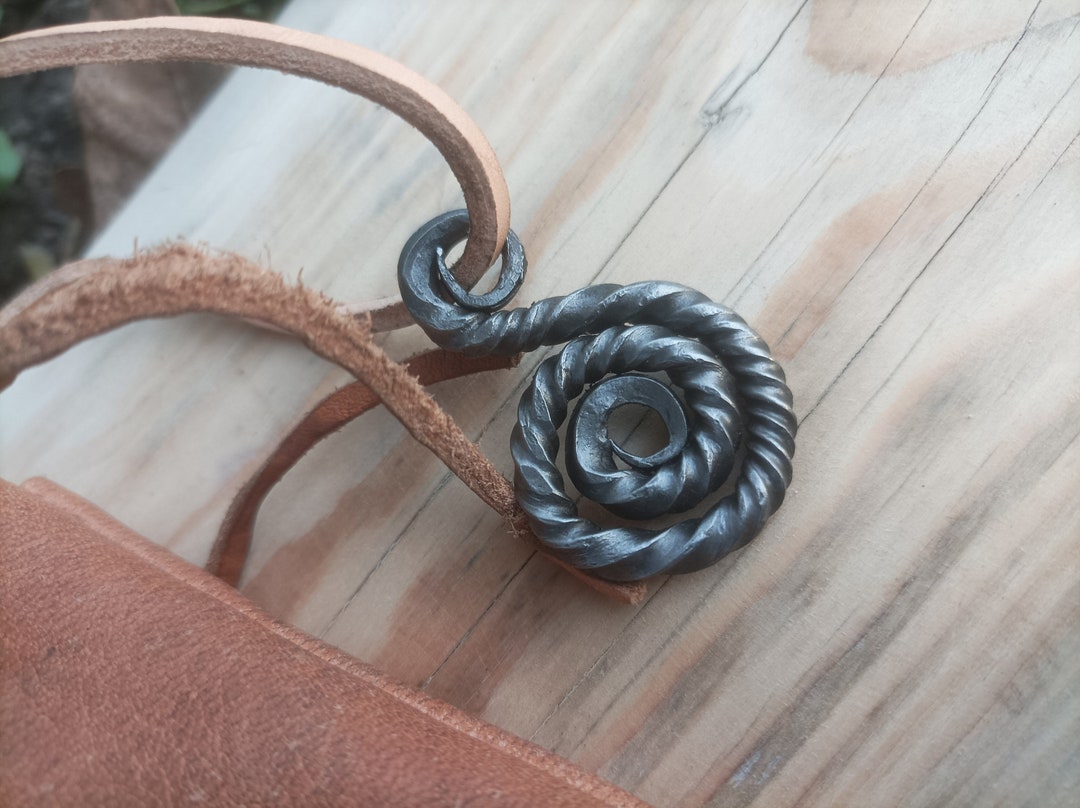 Hand Forged Sun Spiral Pendant Classic Blacksmith Amulet Sun - Etsy