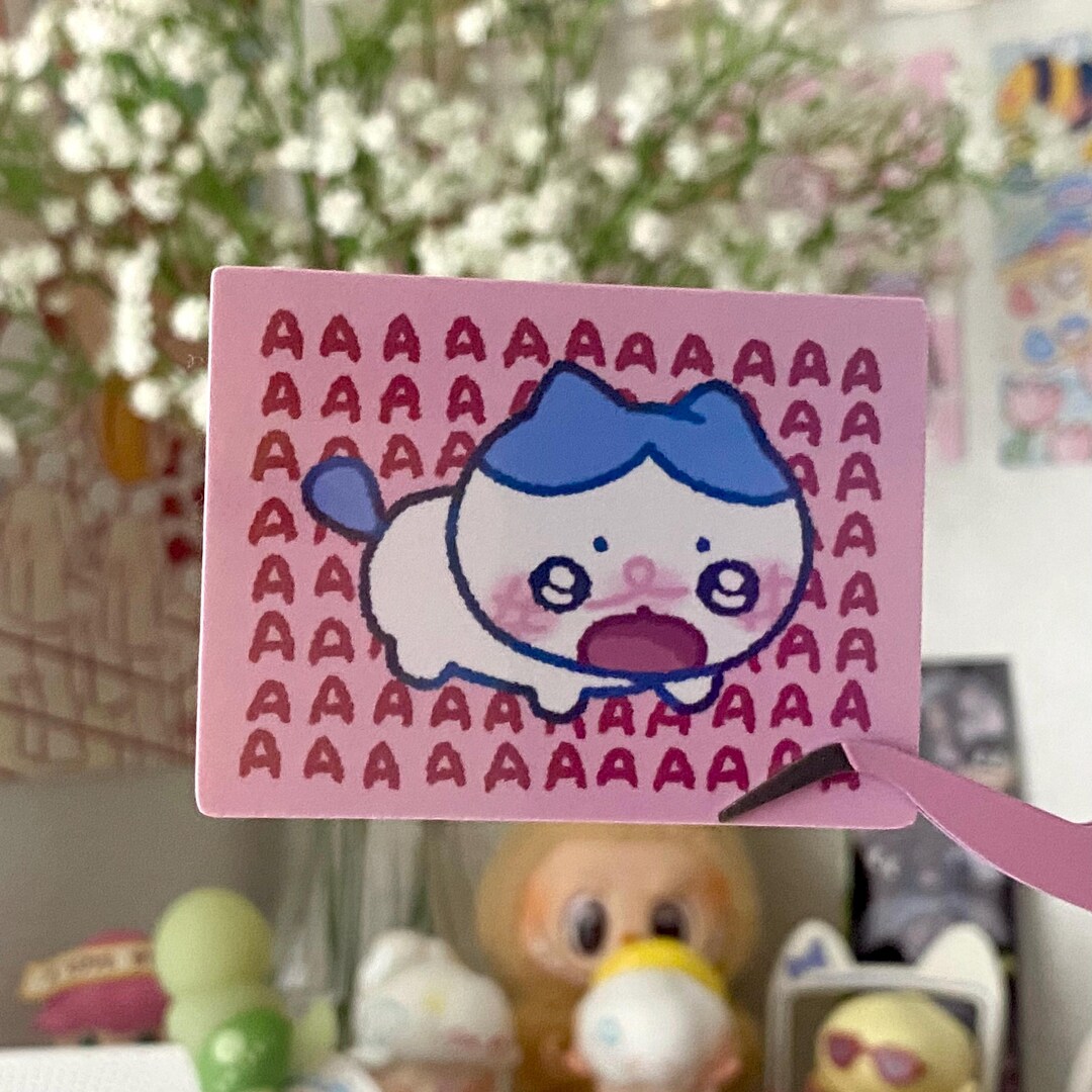 Hachi “AAA…” Screaming Meme Cat Holographic Waterproof Vinyl Sticker ...