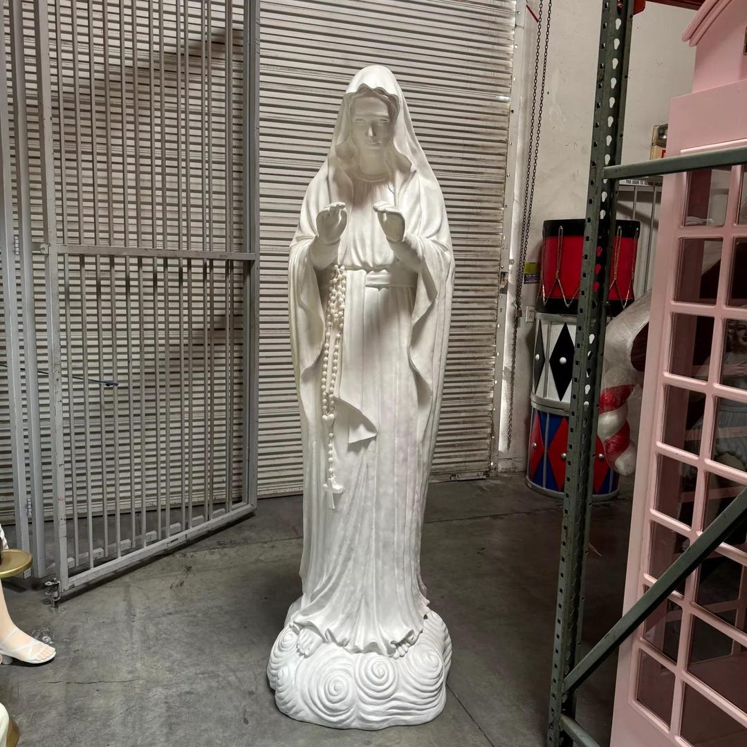 85 Inch Large Lady Monte Maria Virgin Mary Statue Blessed Mother Lady ...