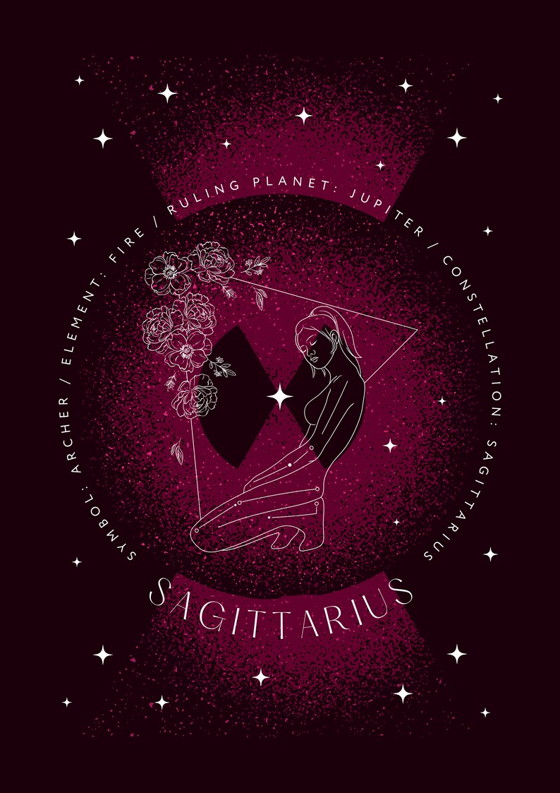 Sagittarius Wall Art - Etsy