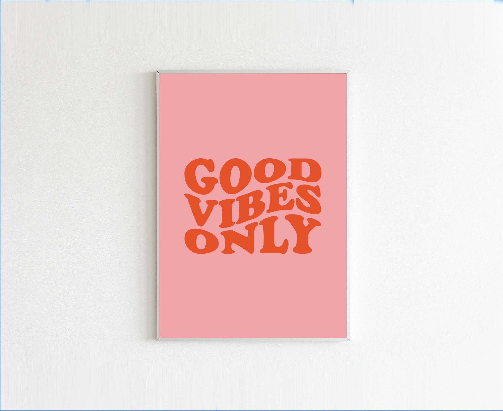 Good Vibes Only Pink Print | Printable PDF | A4 Print - Etsy