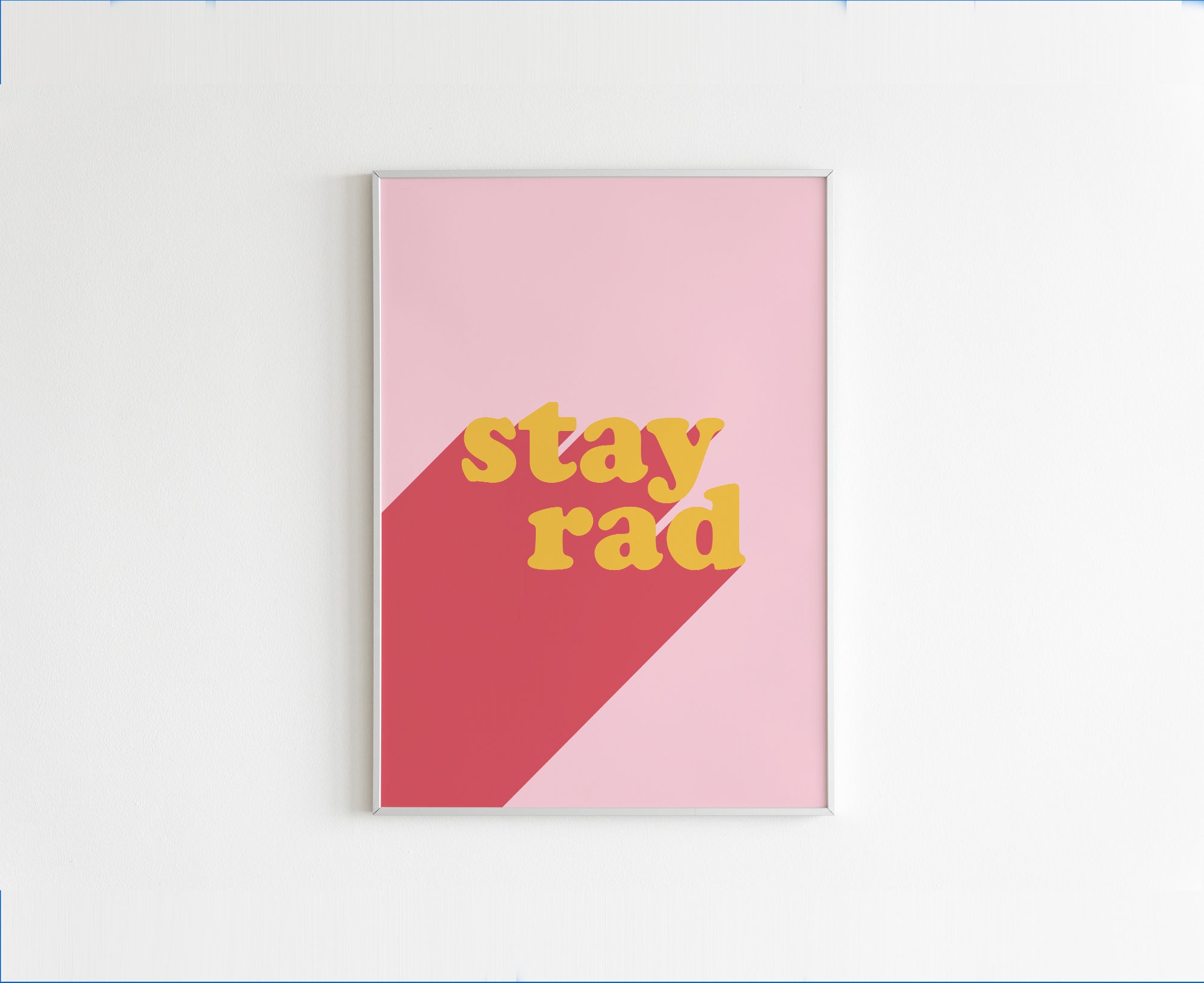 Stay Rad Pink Print | Printable PDF | A4 Print - Etsy